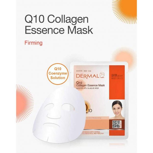 Dermal Q10 Collagen Essence Full Face Sheet Mask – Skinteec