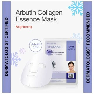 Dermal Arbutin Collagen Essence Full Face Sheet Mask – Skinteec
